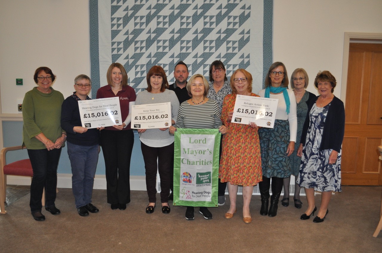 Centre – Cllr Barbara Boyce with members of the committee and charity ...